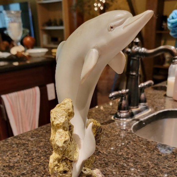 Art | Vintage Dolphin Crosa Collection Jumping Sea Dolphins Statuary 12 ...